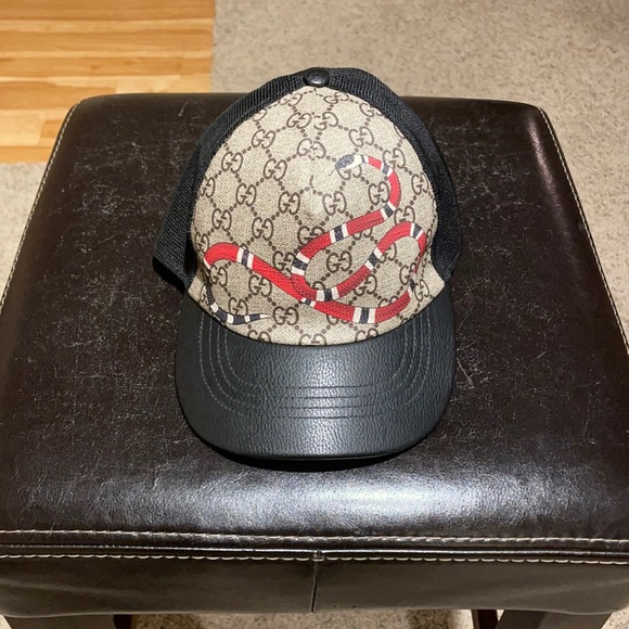 Gucci | Accessories | Gucci Black Leather Bill Base Ball Cap | Poshmark